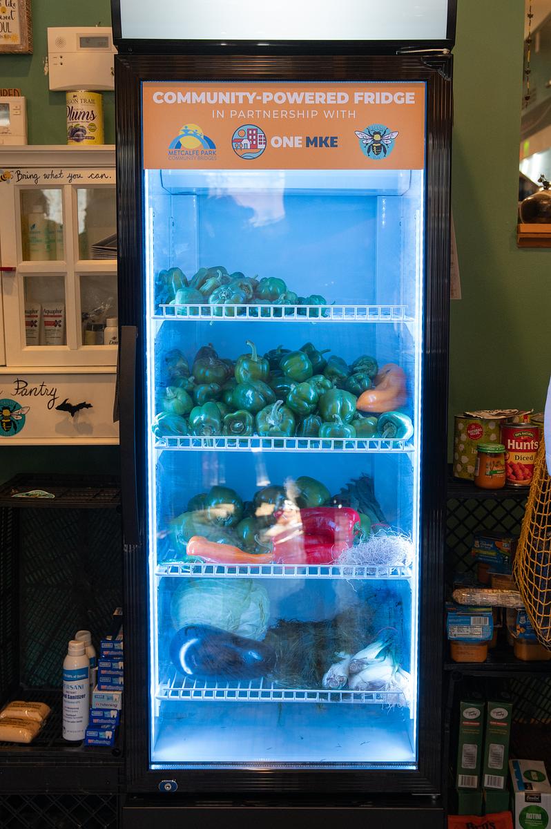 Community-powered fridge opens at Tricklebee Café