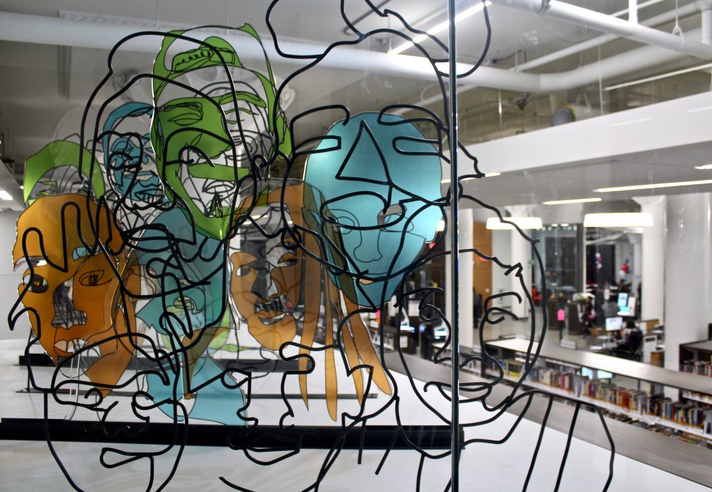 Sculpture of community self-portraits unveiled; artist-in-residence ...