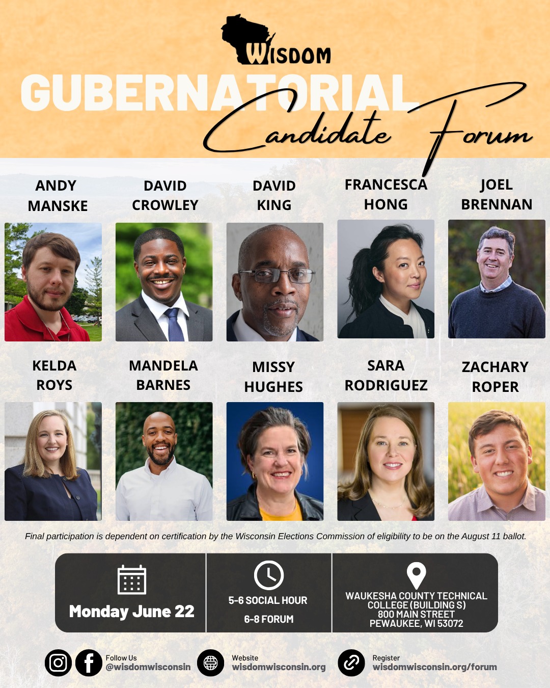 Post From Community: WISDOM 2026 Gubernatorial Candidate Forum ...
